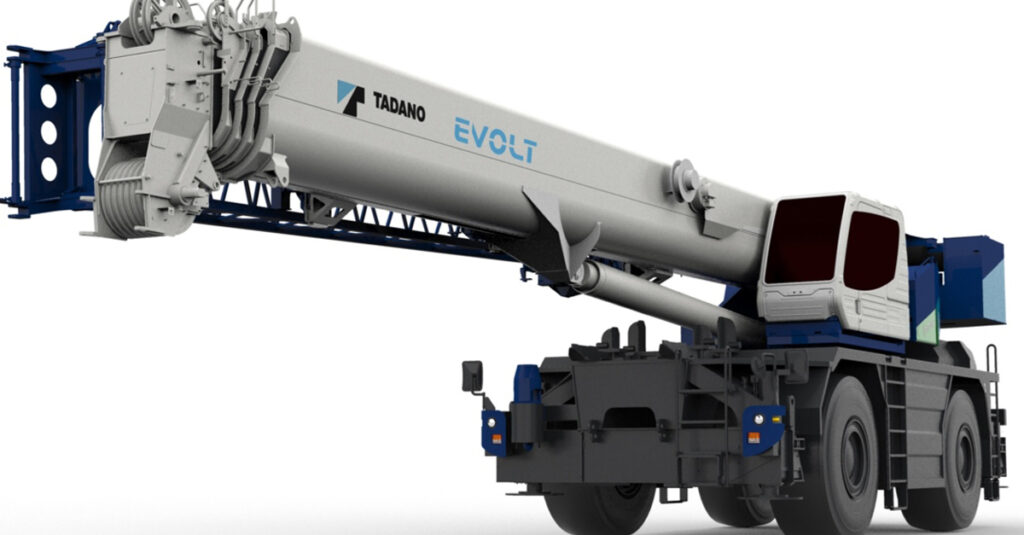 Tadano Unveils World’s First Electric RT Crane - Sims Crane